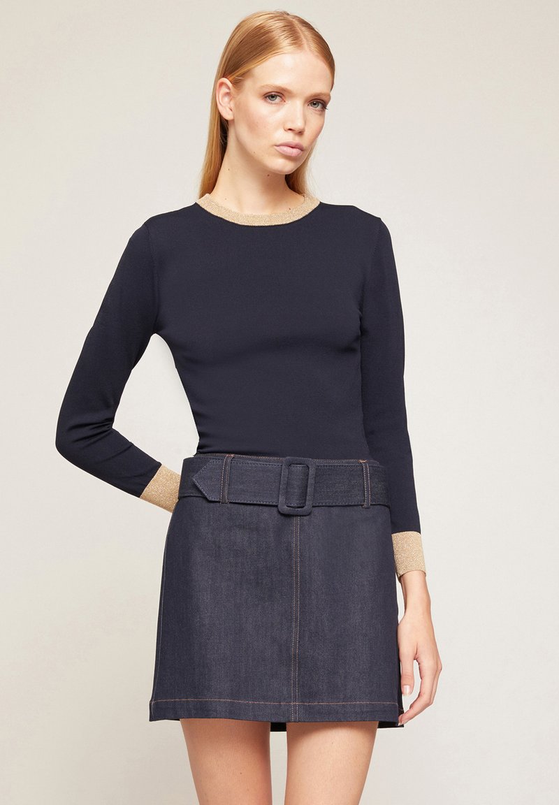 Motivi DE CUELLO REDONDO CON BORDES DE - Sweater - blu/donkerblauw ...