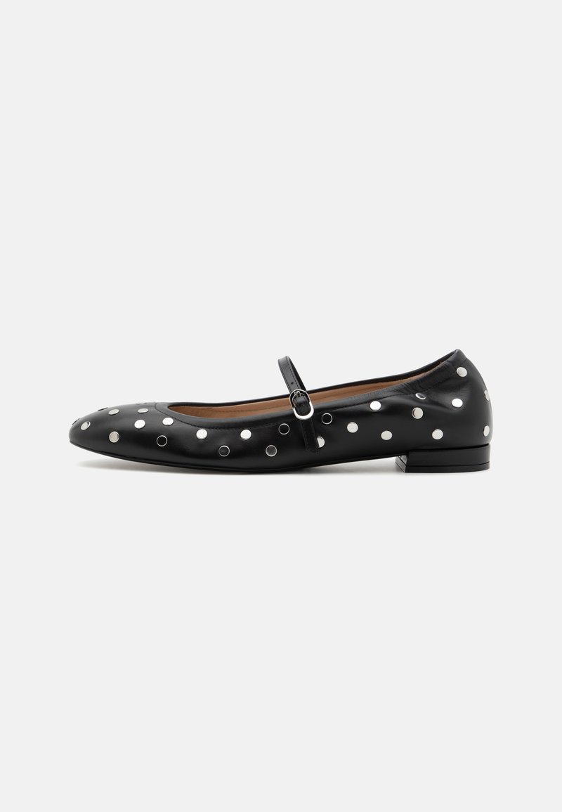 Stuart Weitzman CLARIS STUD BALLET - Balerini cu barete - black/negru - Zalando.ro