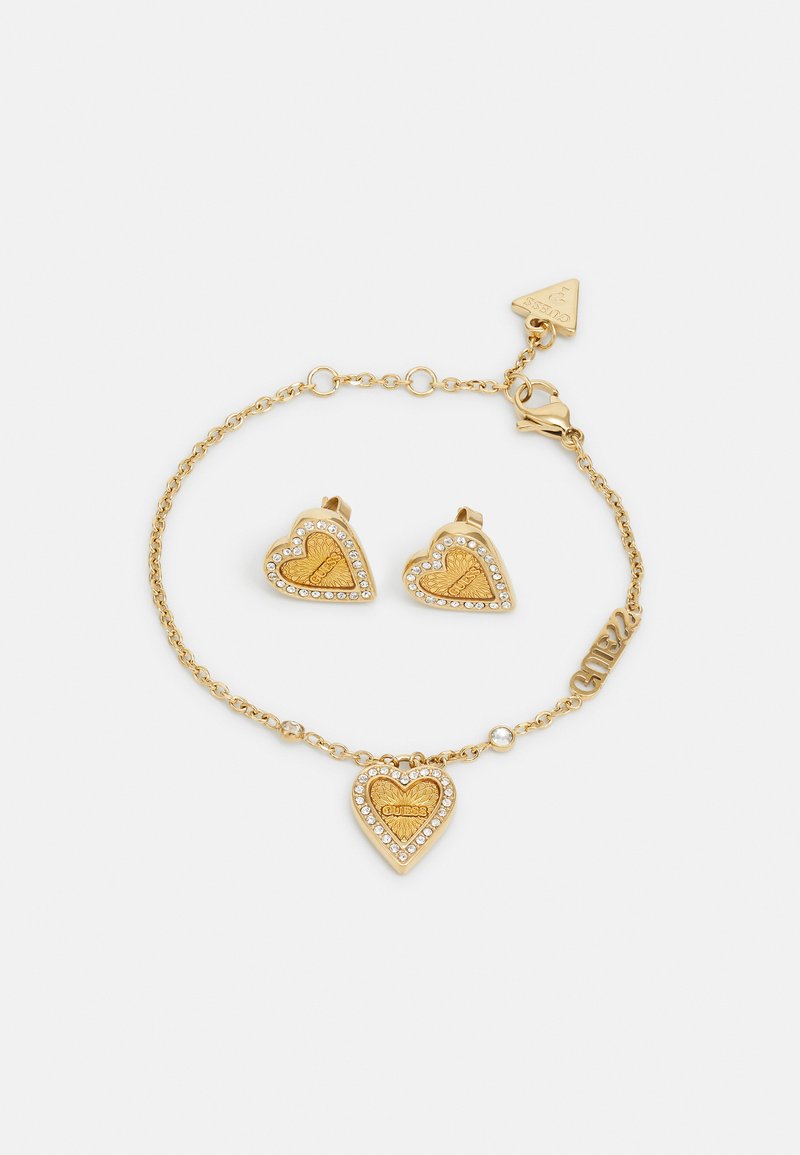 Guess LOVE ME TENDER BOX SET - Armband - yellow gold-coloured ...