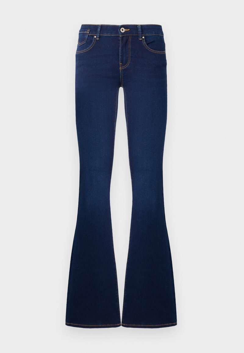 ONLY ONLREESE RETRO - Flared Jeans - dark blue denim/dark-blue denim ...