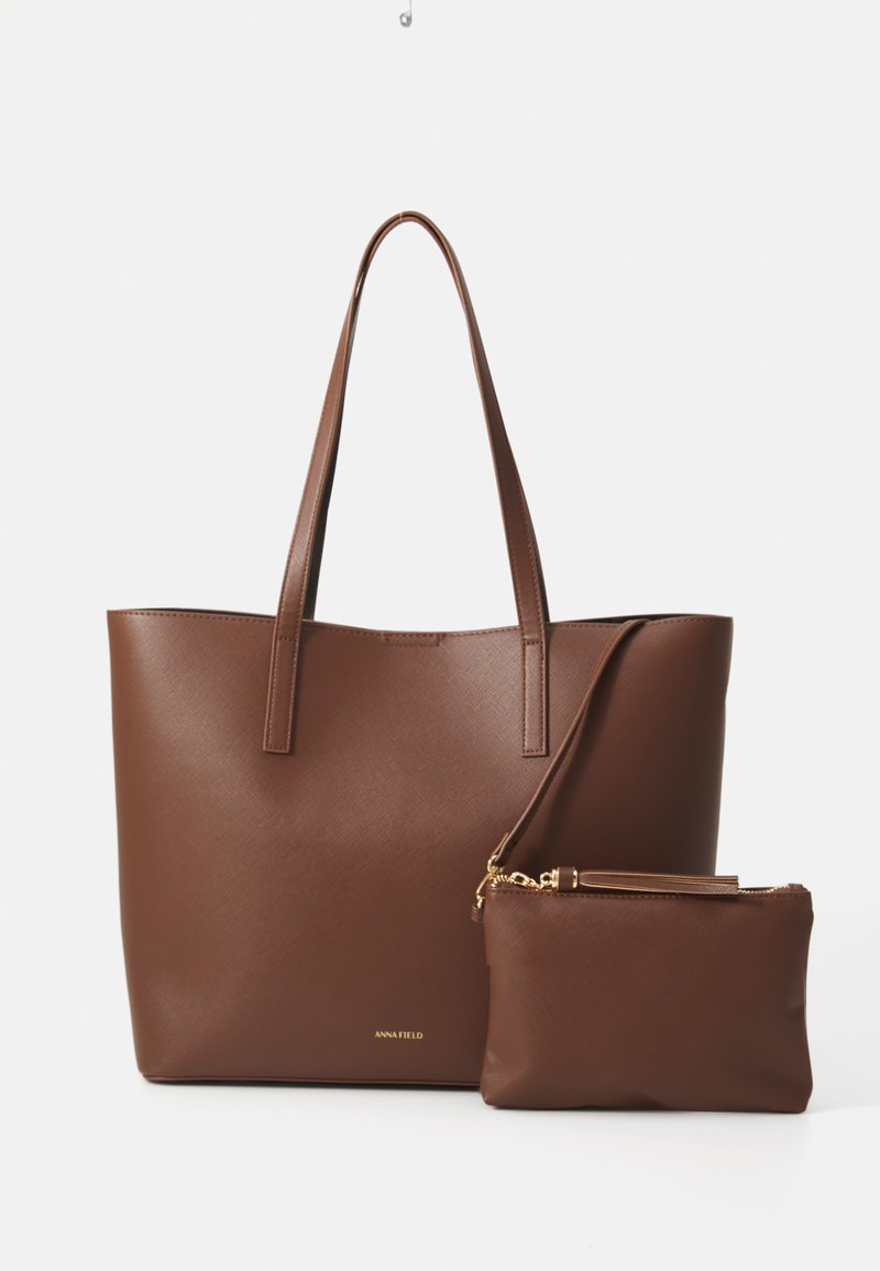 Anna Field SET - Tote bag - brown/dark brown - Zalando.co.uk