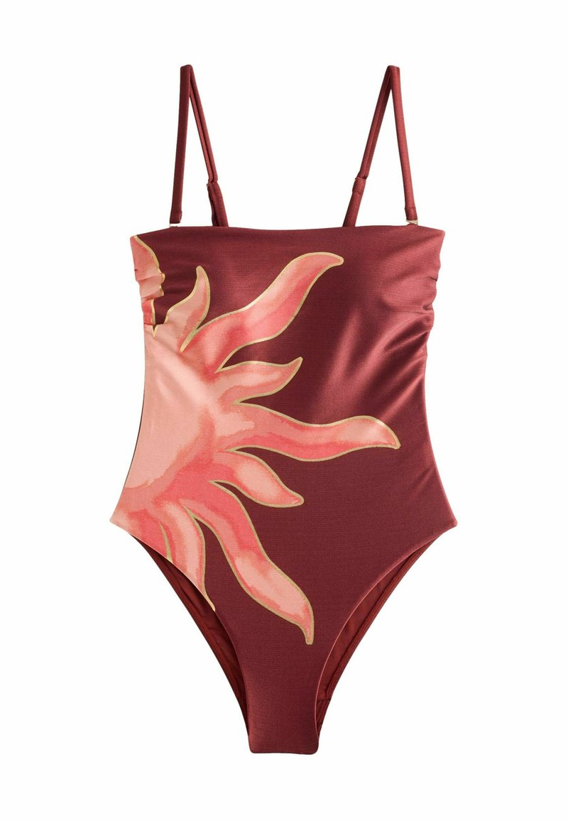 Never Fully Dressed TUMMY CONTROL BANDEAU - Badeanzug - chocolate brown ...