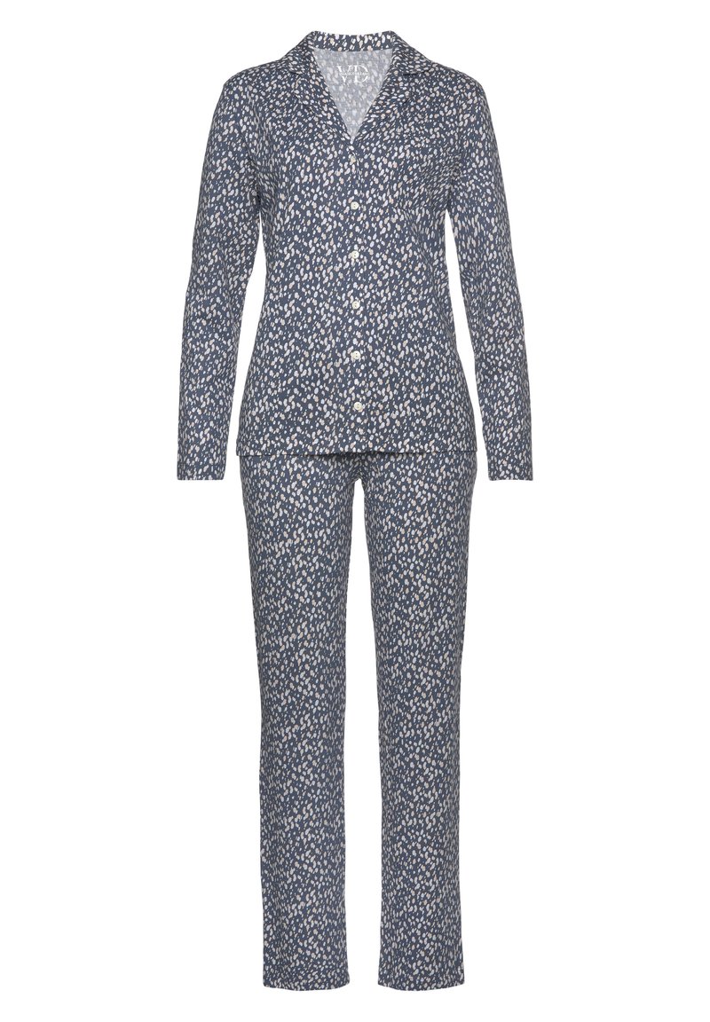 LASCANA SET - Nachtwäsche Set - dunkelblau getupft/dunkelblau - Zalando.ch