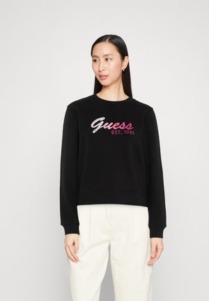 Guess SCRIPT - Sweater - jet black/zwart - Zalando.nl