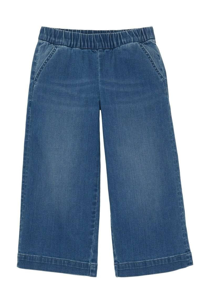TOM TAILOR MIT ELASTISCHEM BUND - Flared Jeans - clean mid stone blue ...