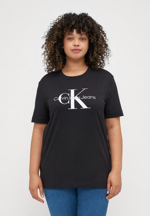 Calvin Klein Jeans BOLD MONOLOGO BABY TEE - T-shirt imprimé - black/noir - ZALANDO.FR
