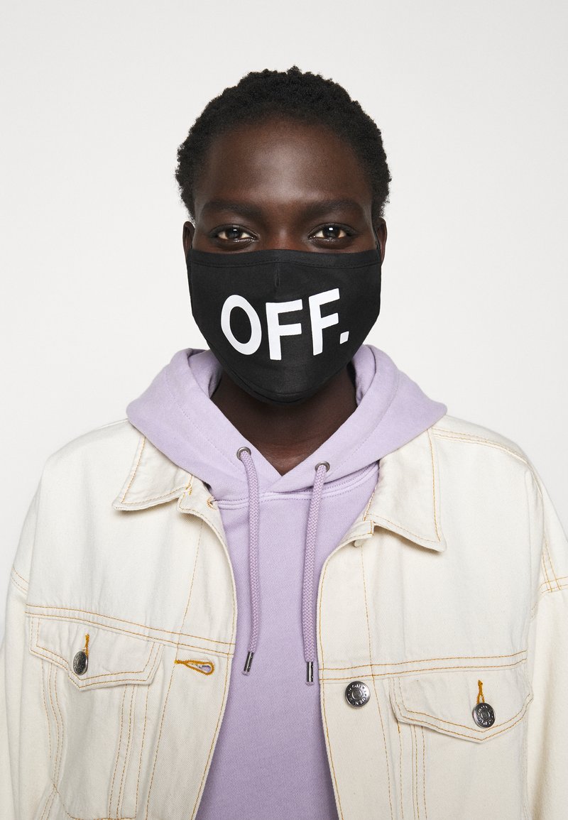 Mister Tee FACE MASK OFF 2 PACK - Stoffmaske - black/schwarz - Zalando.at