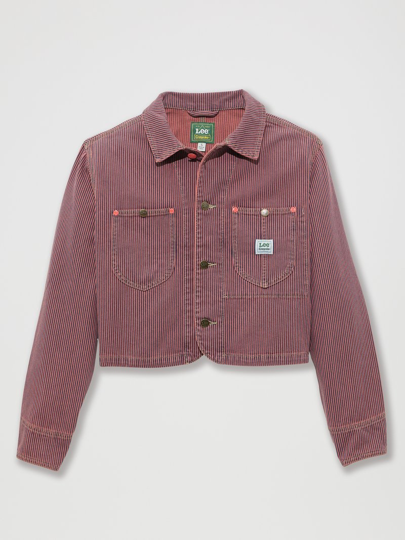 Lee LEE x CRAYOLA CROPPED CHORE JACKET - Denim jacket - overdye orange ...