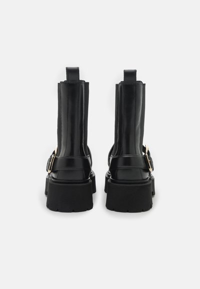 sandro RANGER BOOTS BUCKLE - Enkellaarsjes met plateauzool - noir/zwart ...