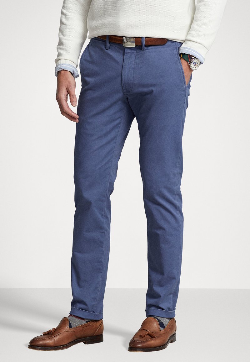 Polo Ralph Lauren FLAT PANT - Chinos - light navy/dark blue - Zalando.co.uk
