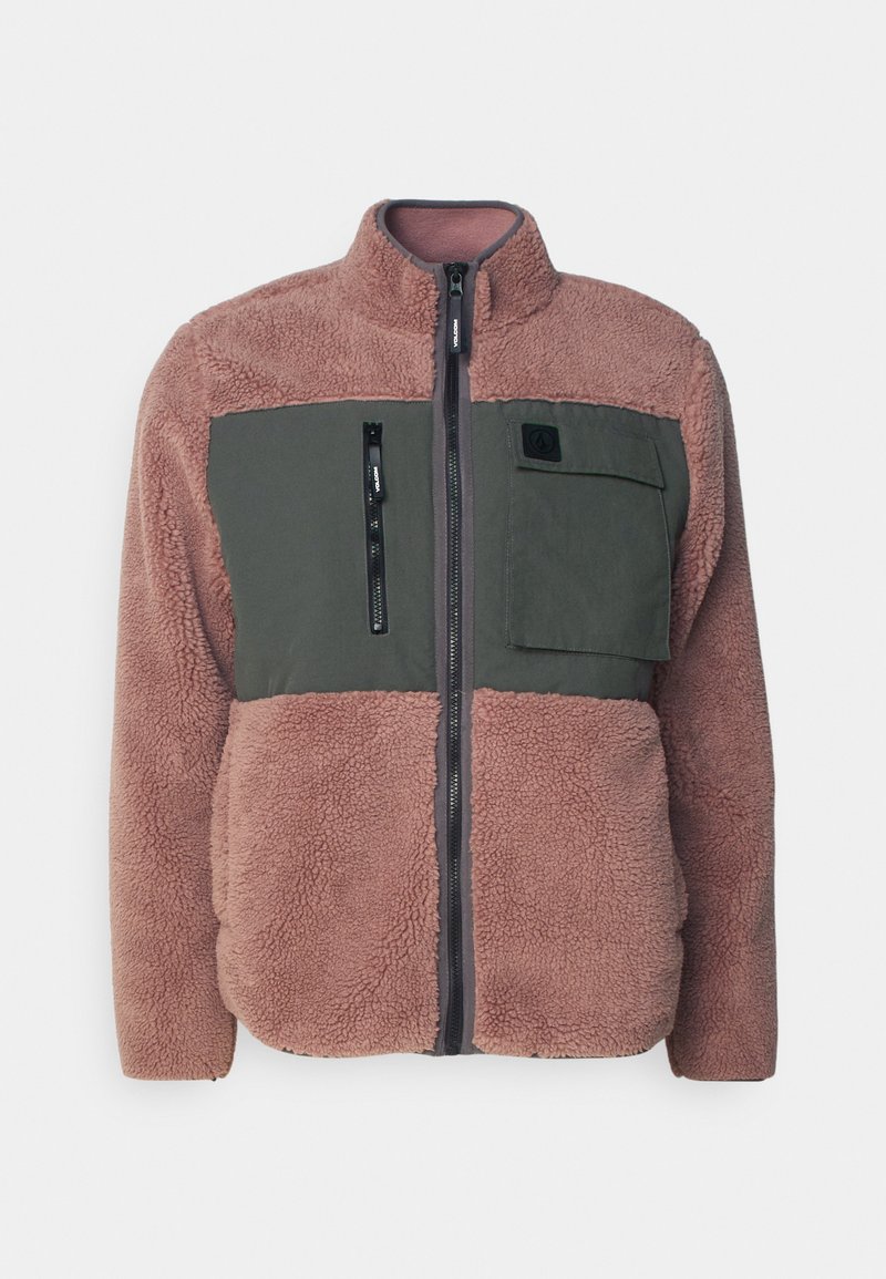 Volcom STORM STONE ZIP - Veste polaire - bordeaux brown/bordeaux ...