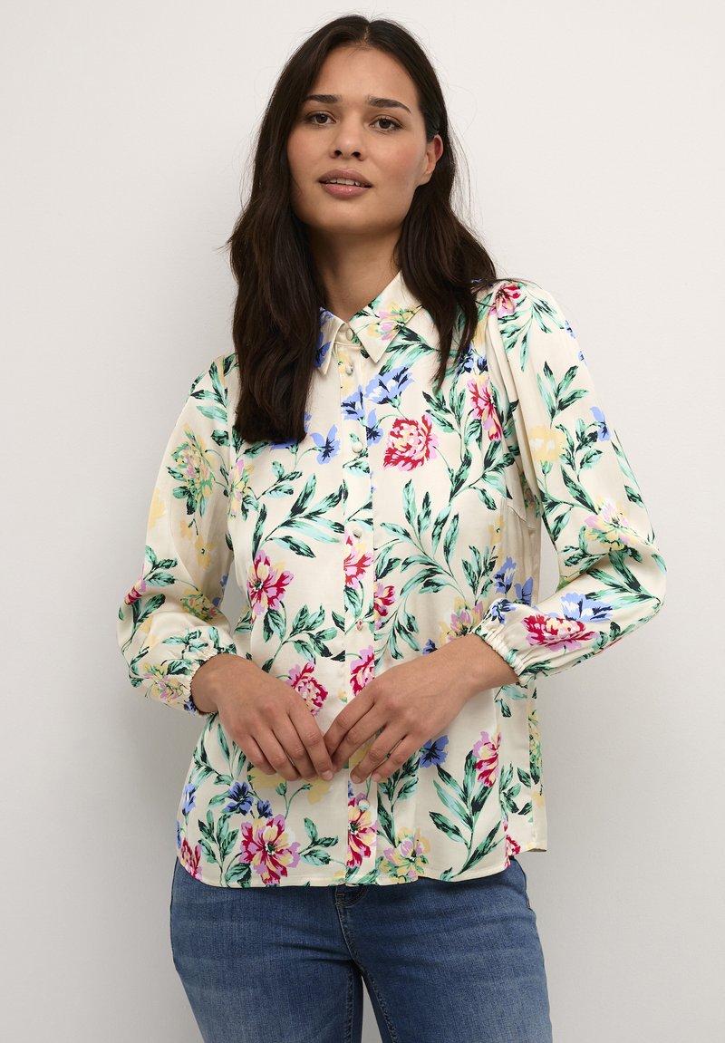 Culture JULIE - Nööpidega pluus - green red flower/roheline - Zalando.ee