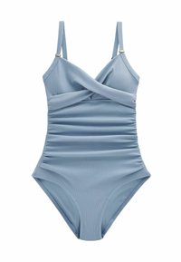 Next TUMMY CONTROL - Maillot de bain - blue textured/bleu - ZALANDO.CH