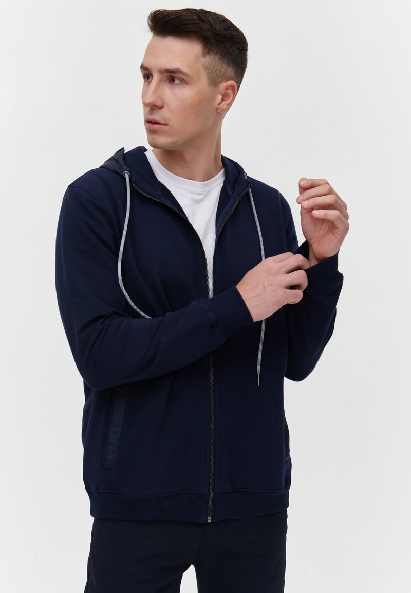 PAWO FOSS - Zip-up sweatshirt - dark blue/blue - Zalando