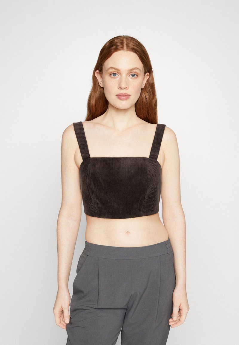 SOMETHINGNEW SNCHARLIZE SHORT - Top - coffee bean/brown - Zalando.ie