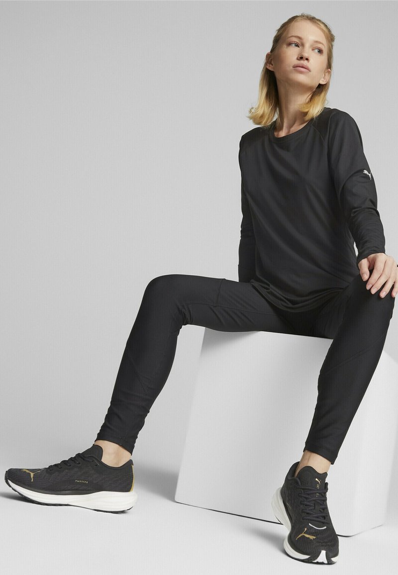 Puma DEVIATE NITRO 2 WIDE - Laufschuh Neutral - black/schwarz - Zalando.ch