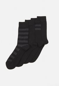 DIM STYLE STRIPES CREW SOCK 4 PACK - Zeķes - black/melns - Zalando.lv
