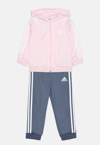 adidas Performance ESSENTIALS SHINY HOODED TRACK SUIT - Tuta - clear ...