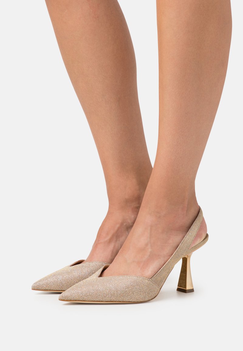 MICHAEL Michael Kors CHELSEA SLING - High heels - camel/multi-coloured ...