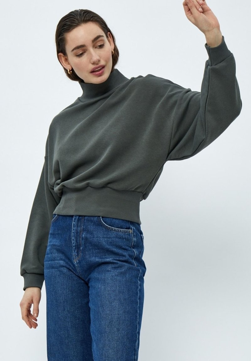 Minus MIHALIA SWEAT PULLOVER 2 - Sudadera - beluga green/verde ...