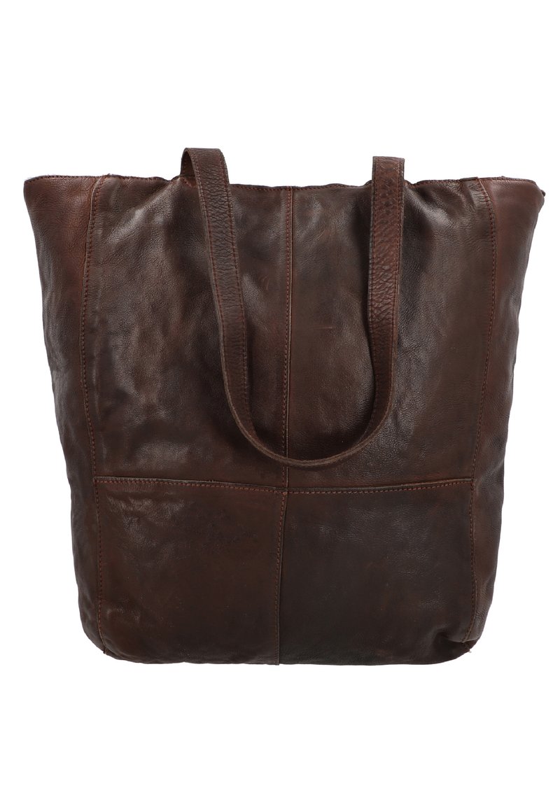 Gusti Leder SHOPPER CHRISTINE - Shopping Bag - braun/braun meliert ...