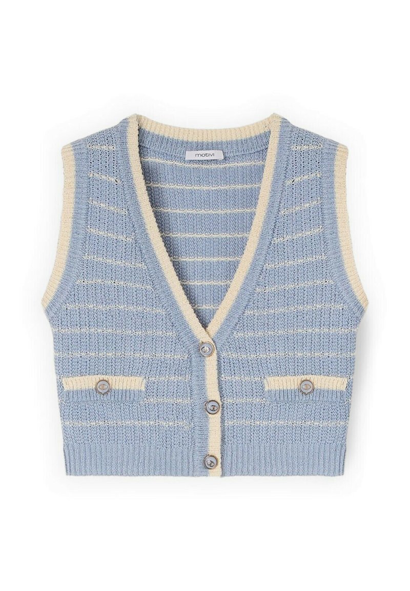 Motivi CROPPED LAVORATO - Waistcoat - azzurro/light blue - Zalando