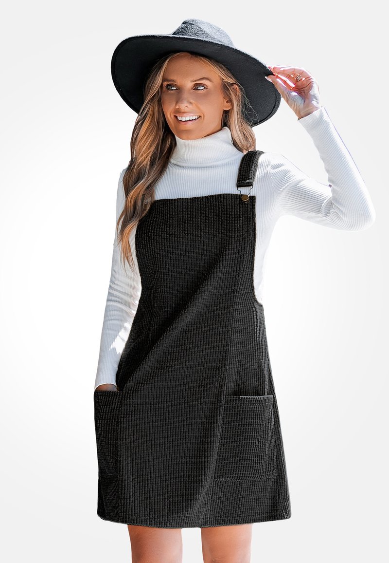 Cupshe OVERALL MINI - Day dress - black - Zalando