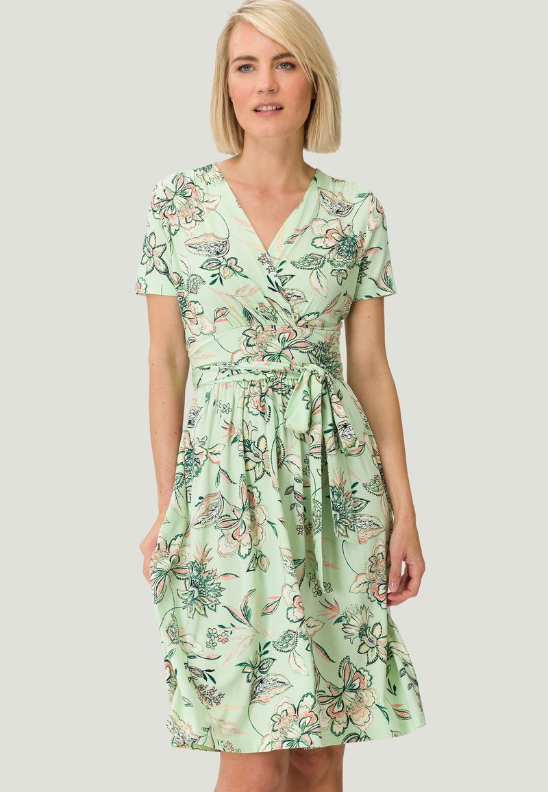 zero MIT WICKELOPTIK - Jerseykleid - greenorange/mint - Zalando.at
