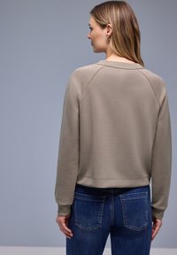 Street One GEMUSTERTE - Zip-up sweatshirt - braun/taupe - Zalando
