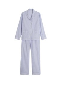 Monoprix RAYURES - Pyjama - banquise/bleu clair - ZALANDO.FR