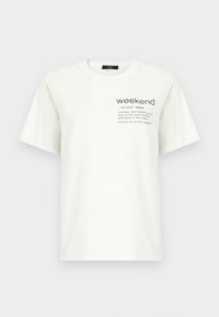 Weekend Max Mara TENUE - T-shirt estampada - bianco/branco sujo ...