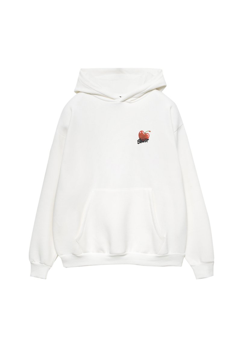 PULL&BEAR CHERRY - Hanorac - white/alb - Zalando.ro