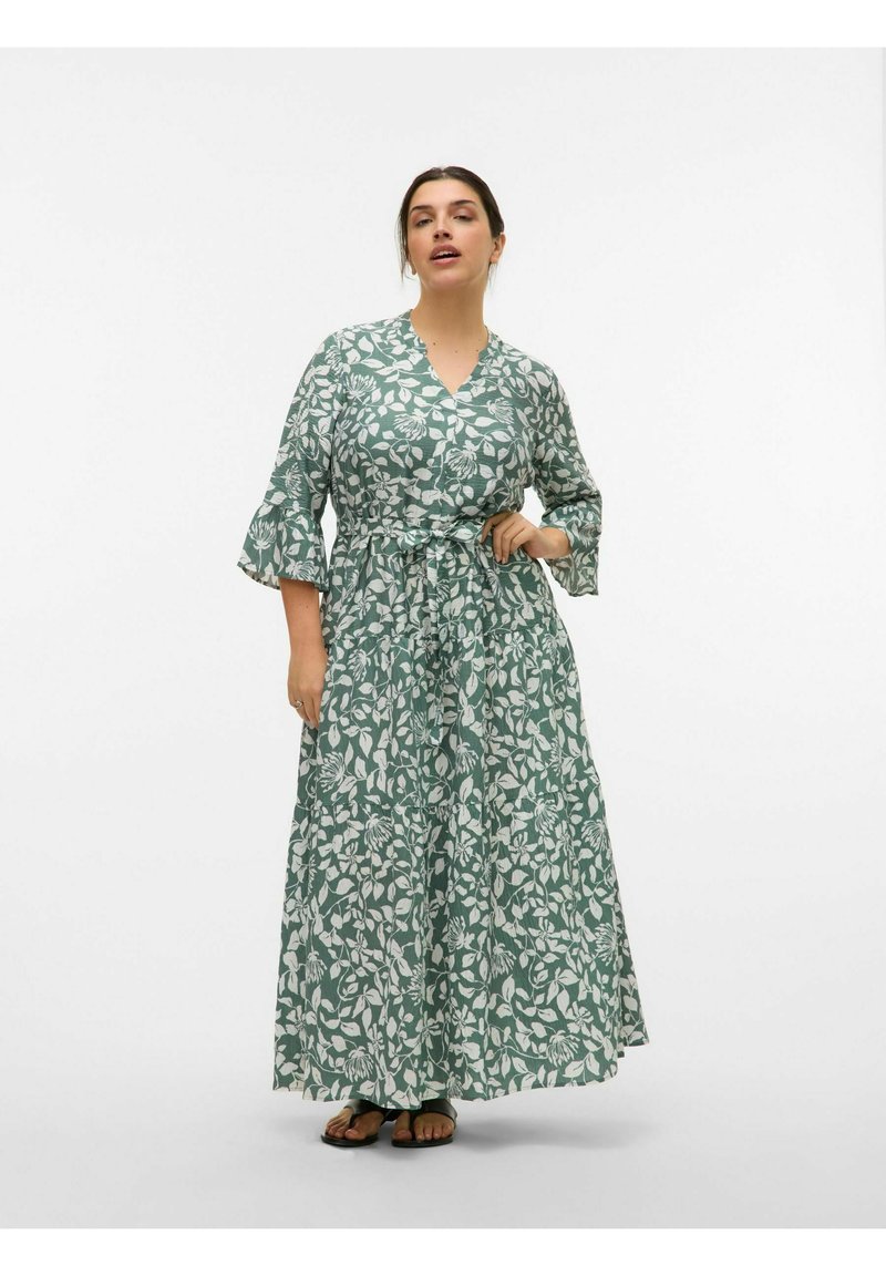 Vero Moda Curve Robe longue - laurel wreath/vert - ZALANDO.FR