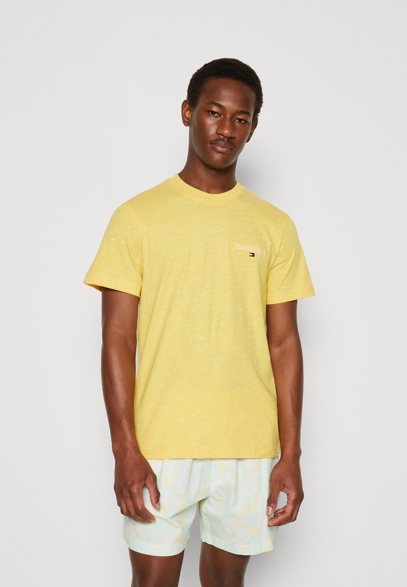 Tommy Jeans HEATHERED SLUB TEE - T-Shirt basic - star fruit yellow/gelb ...