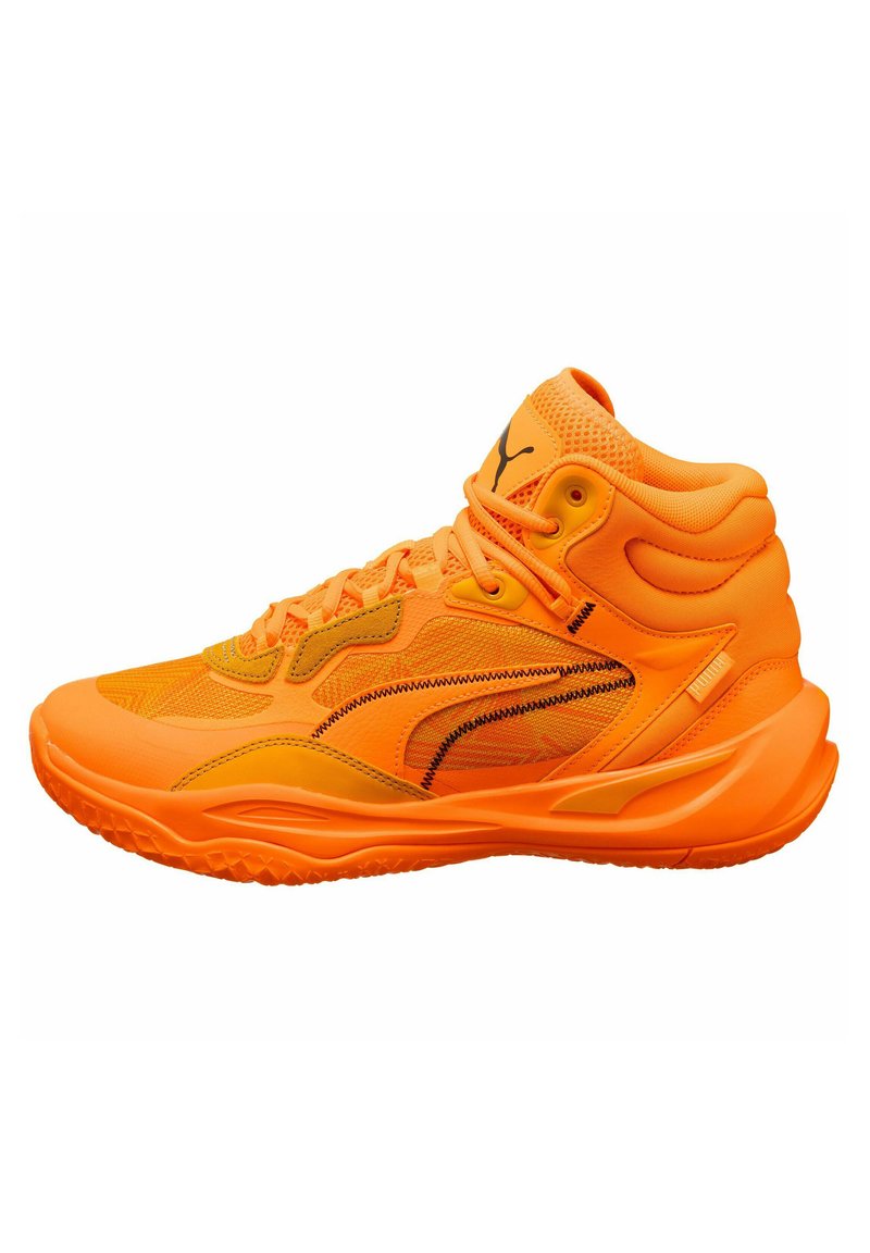 Puma PLAYMAKER PRO MID LASER - Basketball shoes - ultra orange ...