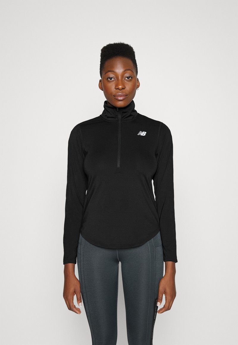 New Balance ACCELERATE HALF ZIP - Long sleeved top - black - Zalando.de