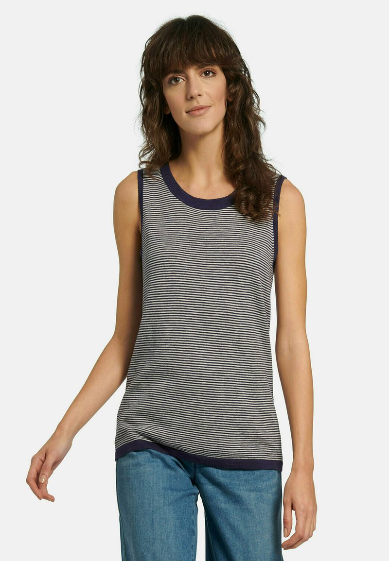 PETER HAHN Top - blau/ecru/blau - Zalando.de