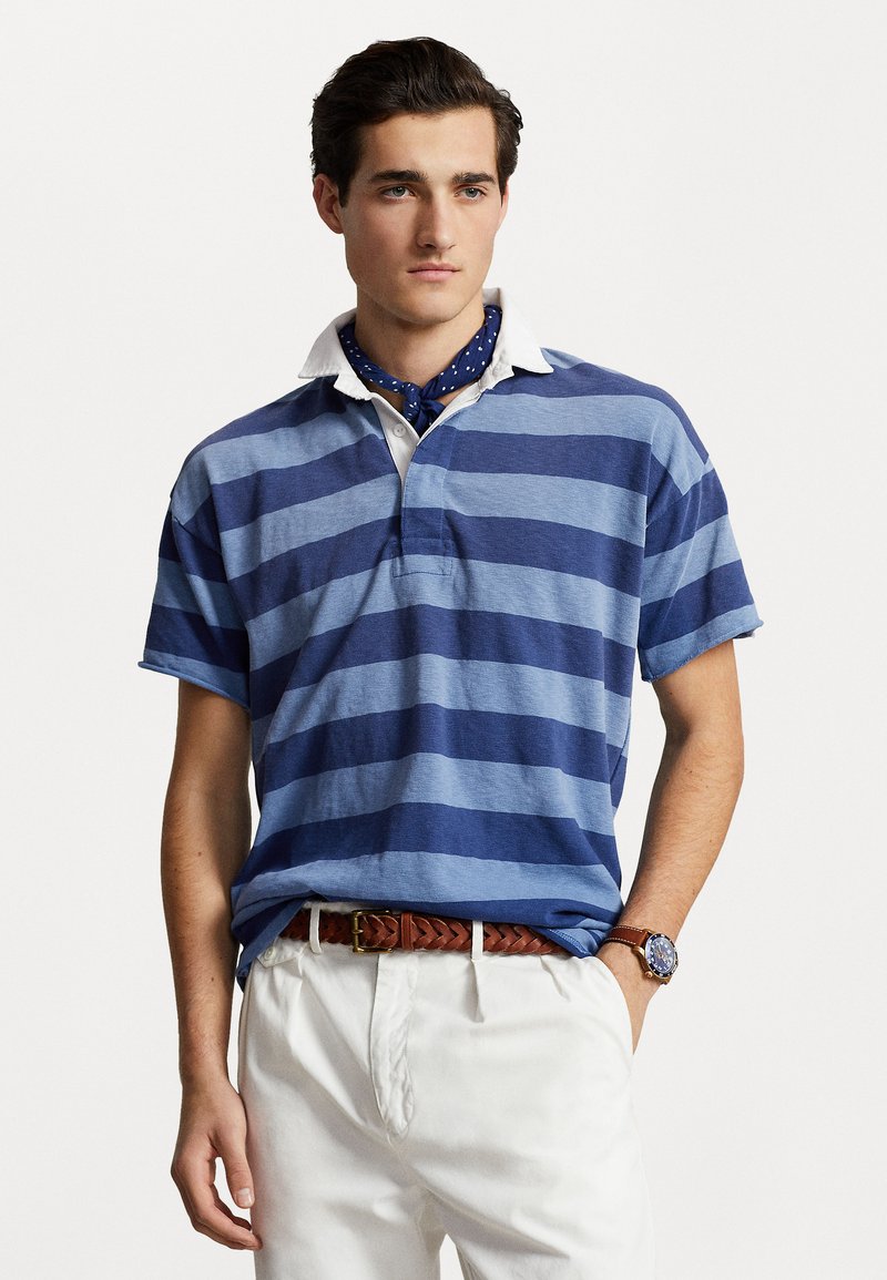 Polo Ralph Lauren SHORT SLEEVE RUGBY - Polo - beach royal multi/bleu ...
