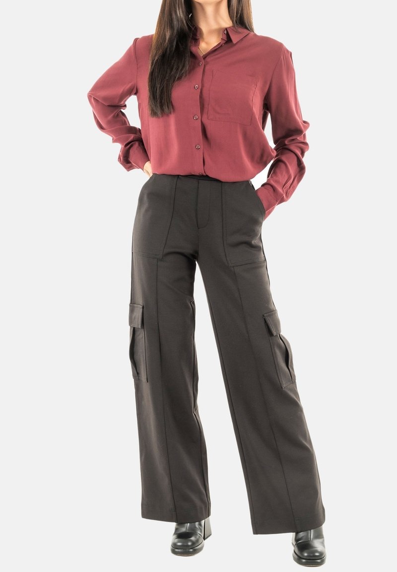 ICHI Cargobroek - noir/zwart - Zalando.be