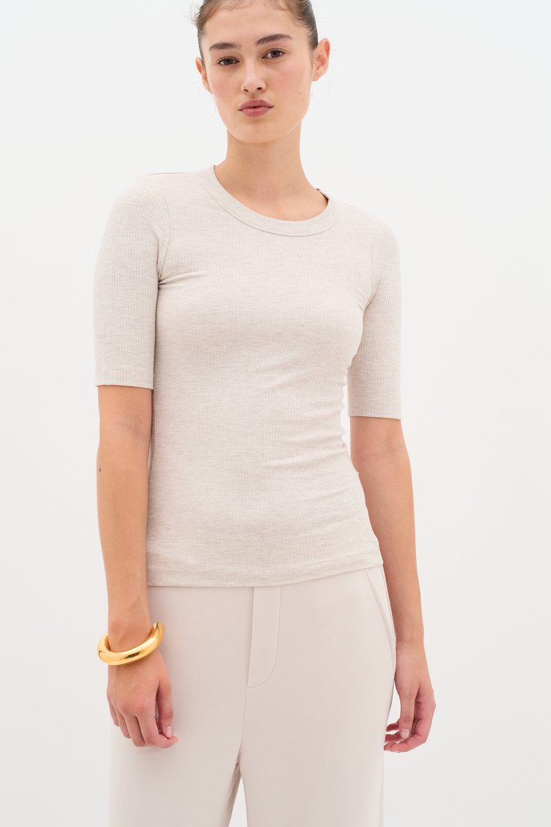 InWear DAGNEW MELANGE - T-Shirt basic - ecru/weiß - Zalando.de