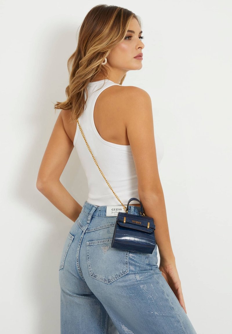 Guess MINI-KROKO-PRINT - Umhängetasche - blau - Zalando.at