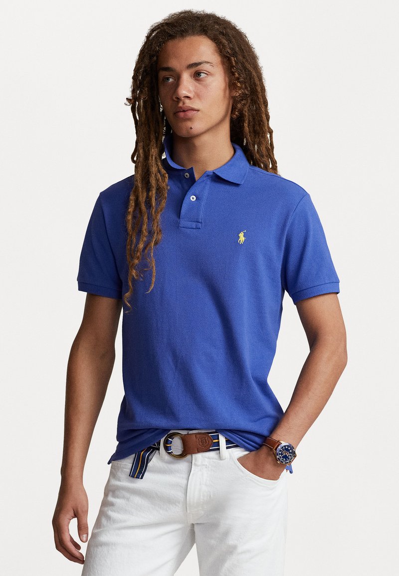 Polo Ralph Lauren CUSTOM SLIM FIT MESH POLO SHIRT - Poloshirt - liberty/blau - Zalando.de