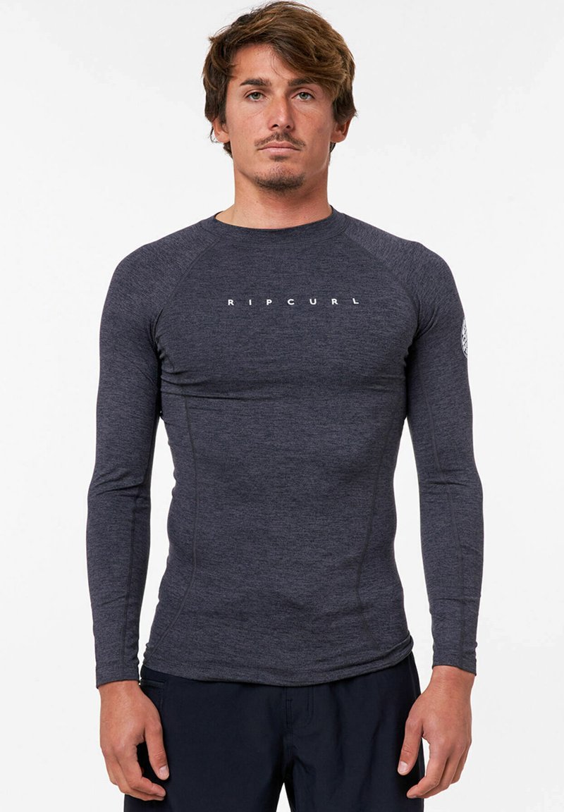 Rip Curl GUARD DAWN PATROL PERF L/S - Surfshirt - black marled/schwarz ...