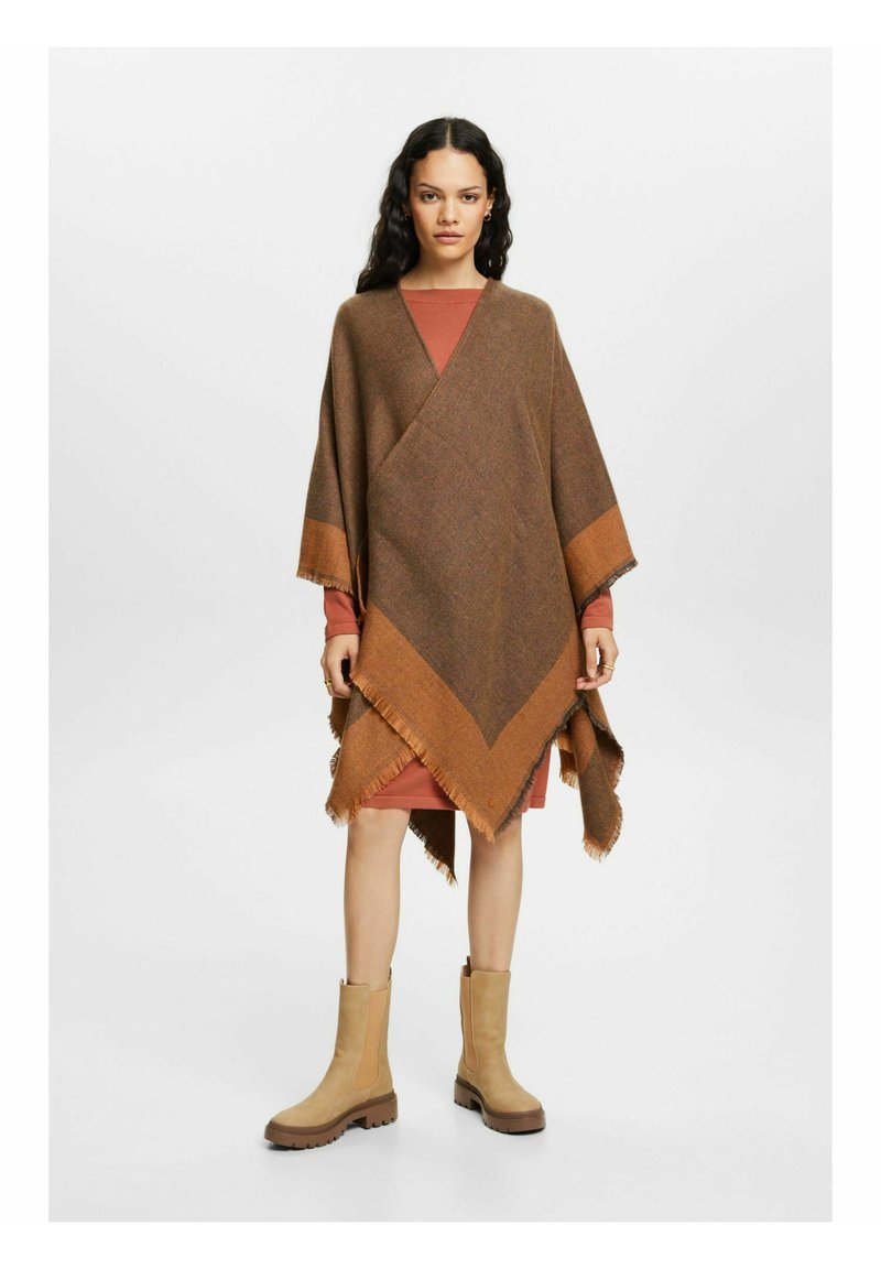 Esprit PONCHO - Cape - caramel/brown - Zalando.ie