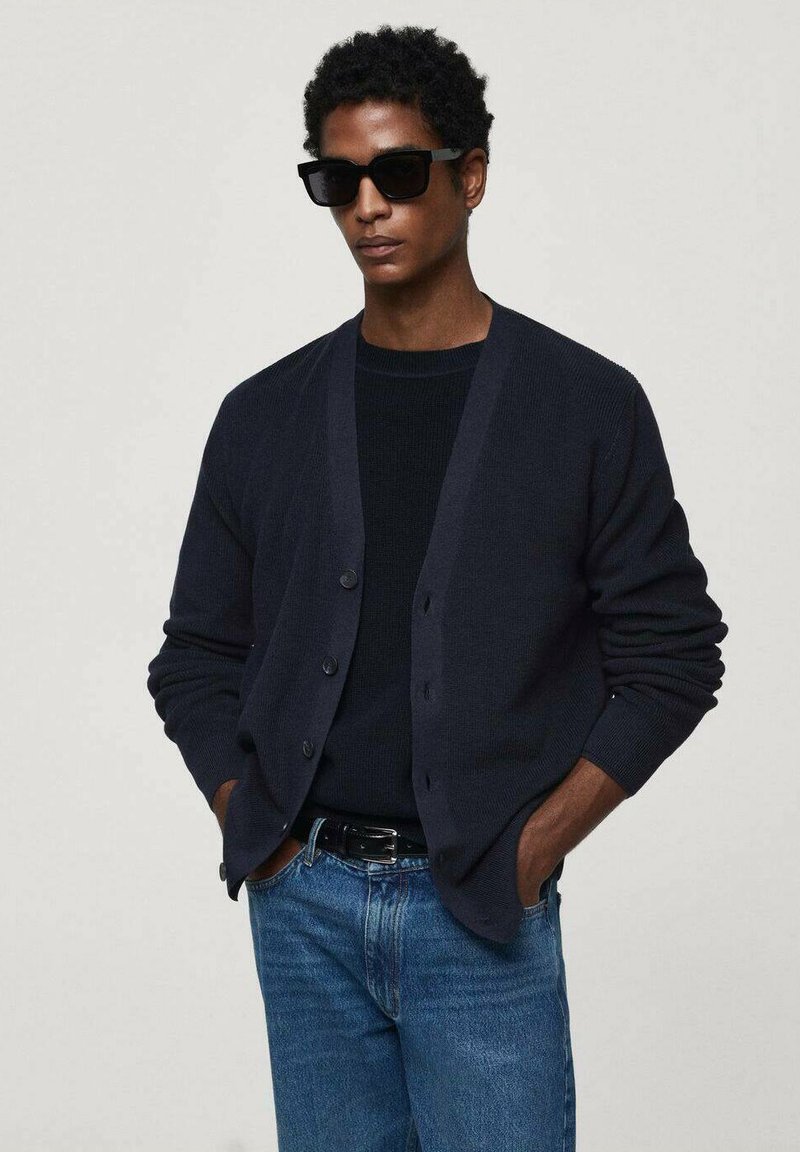 Mango Cardigan - royal blue - Zalando.ie