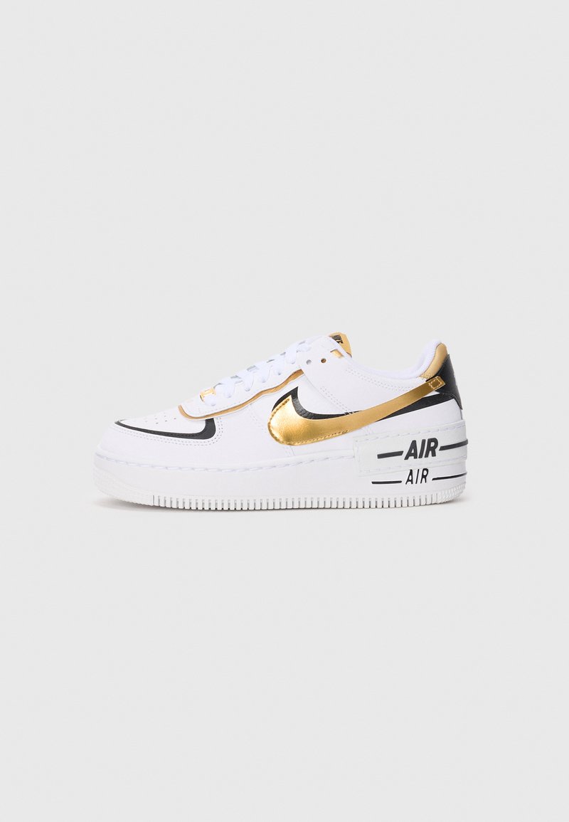 Nike Sportswear AF1 SHADOW - Sneaker low - white/metallic gold-coloured ...