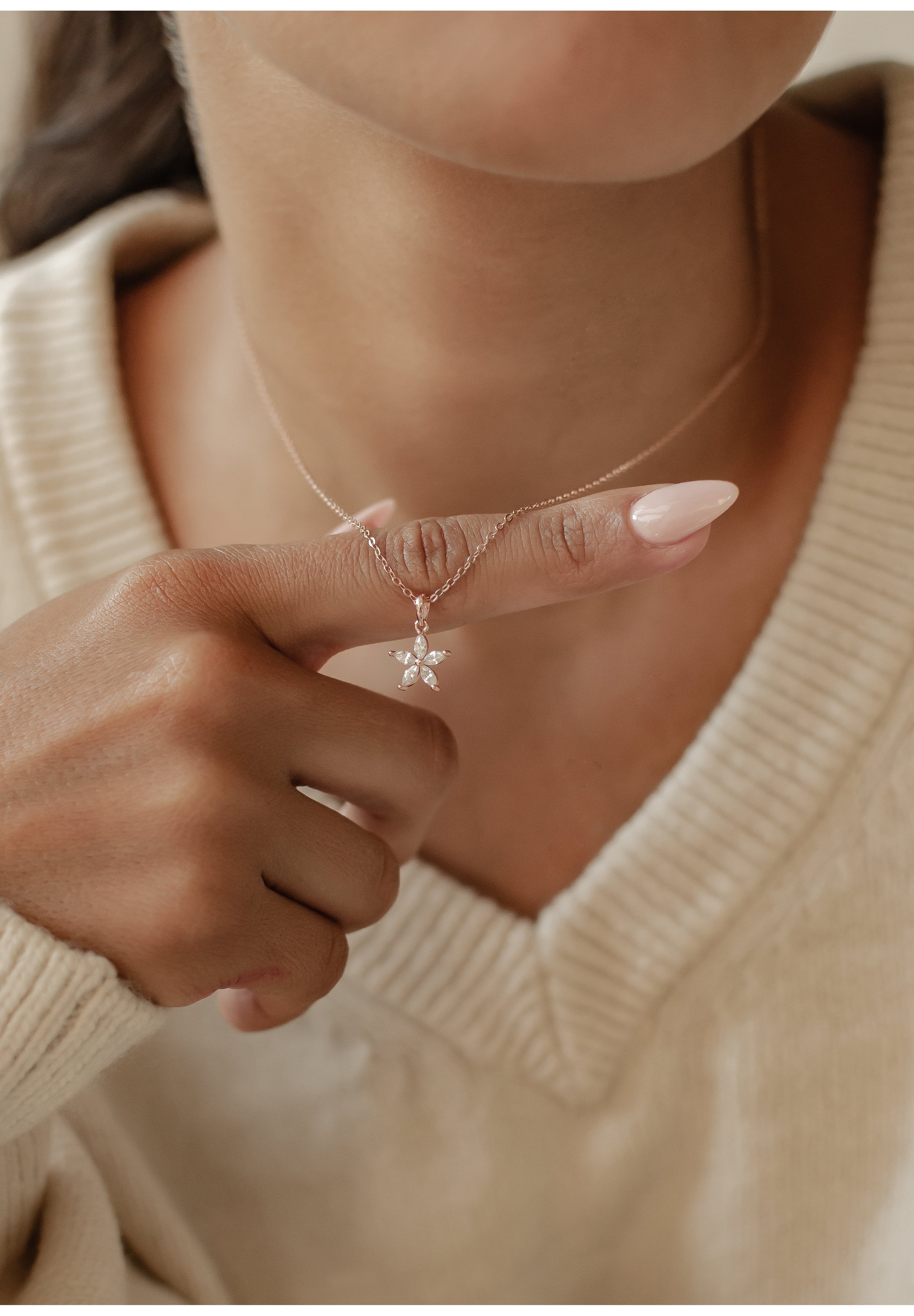 Hey Happiness DAISY Necklace rose gold coloured Zalando