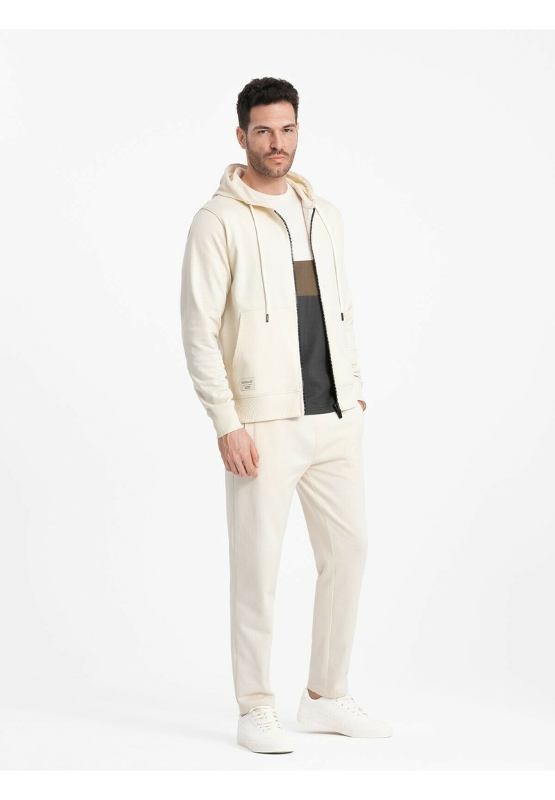 Ombre SET CONSISTING HOODED - Tracksuit - cream/off-white - Zalando