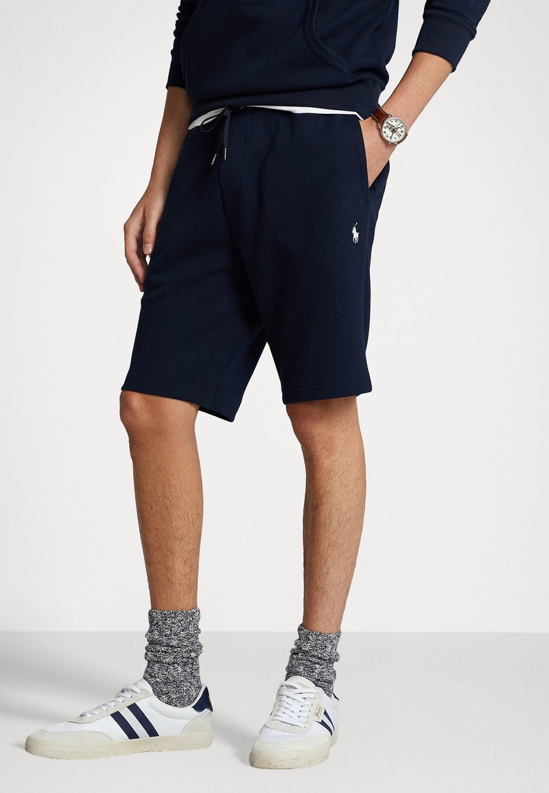 Polo Ralph Lauren DOUBLE-KNIT SHORT - Tracksuit bottoms - aviator navy ...