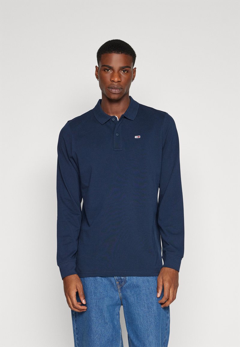 Tommy Jeans SLIM PLACKET - Polo shirt - dark night navy/dark blue - Zalando